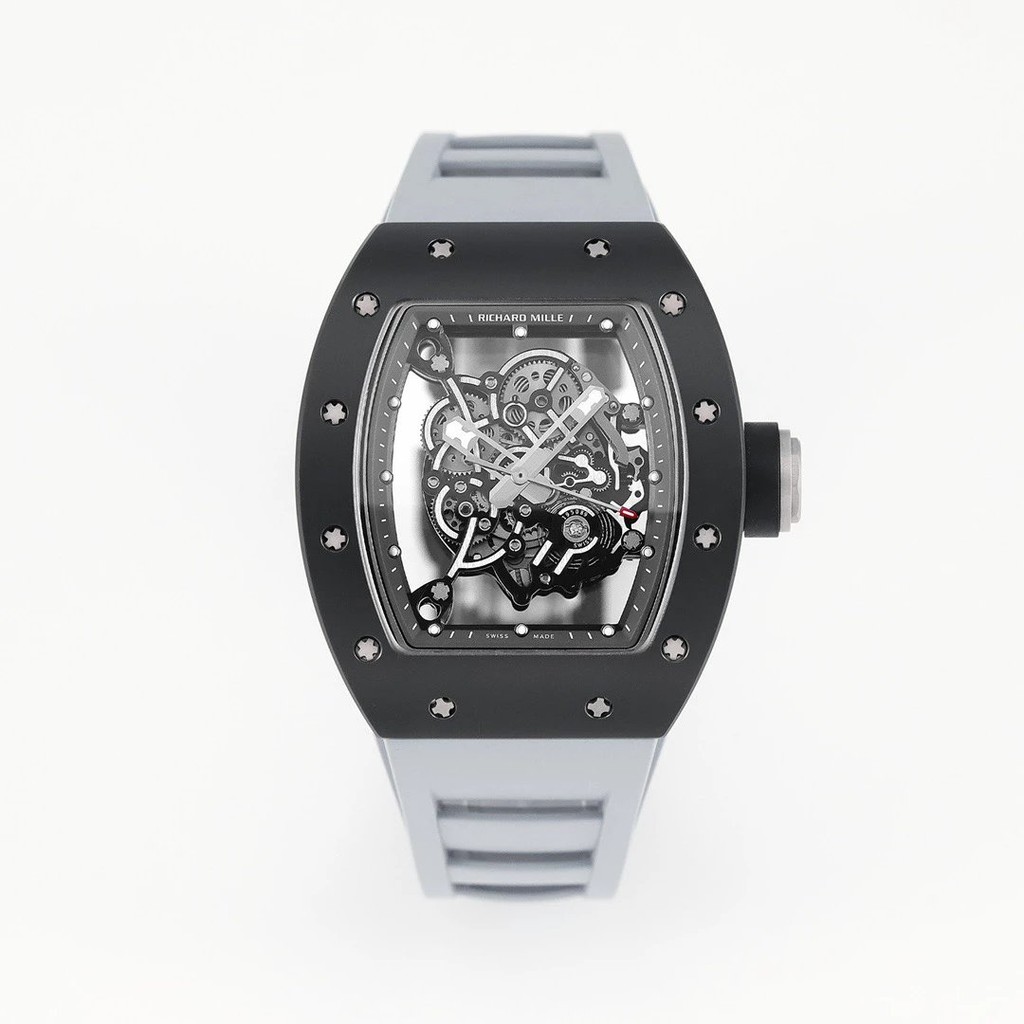 KU Richard Mille Watch Men's Collection RM055Black and White Ceramic ...