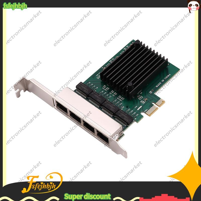 【fsfejhbjh】Pci-E X1 Gigabit Network Card Pci-Express 4 Port Ethernet ...