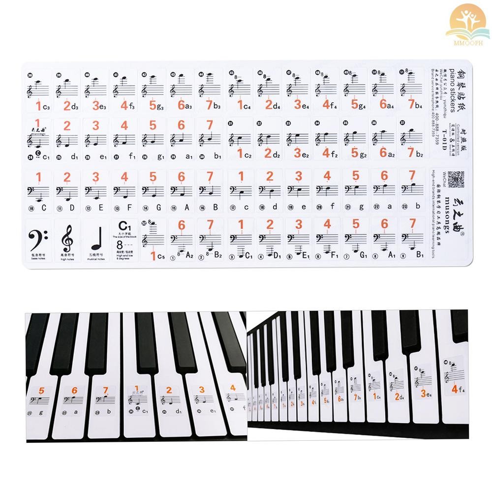 Transparent 37 49 61 Electronic Keyboard 88 Key Piano Stave Note ...