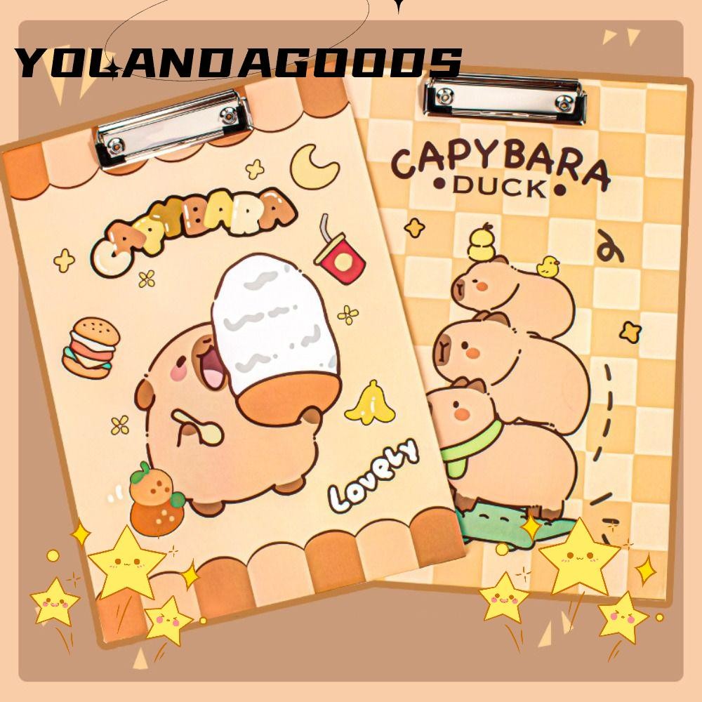 YOLA A4 Folder Board, Multifunctional Capybara Clipboard, Cute Paper ...