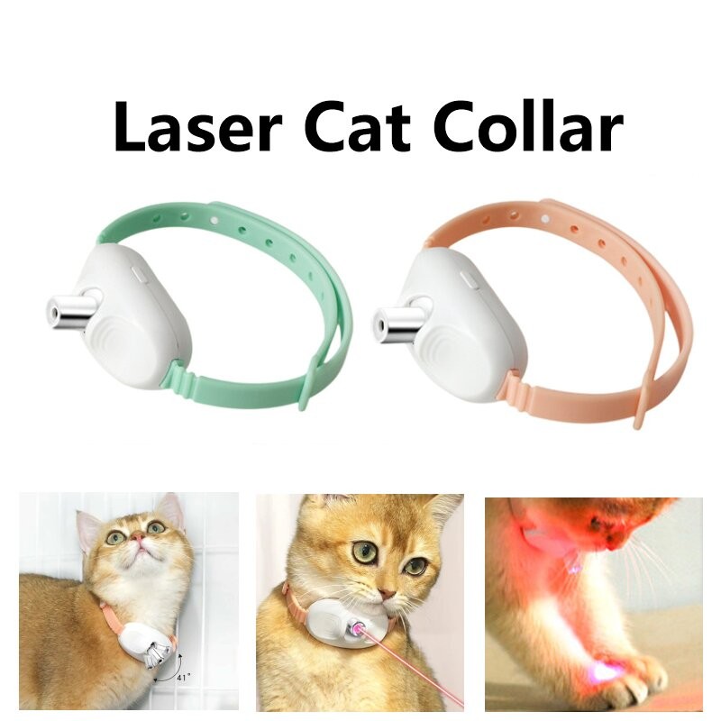 Laser Collar USB Charge Interactive Cat Toys Magic Cat Teasing Collar ...