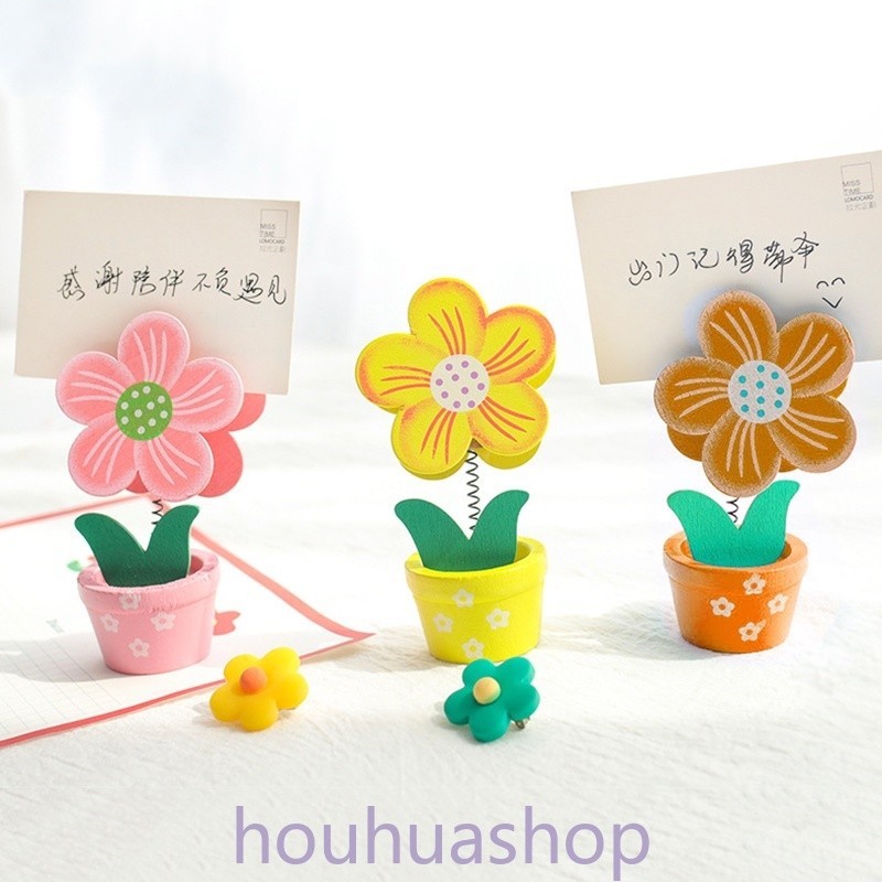 Office desk ornaments flower sign holder memo holder photo card holder ...