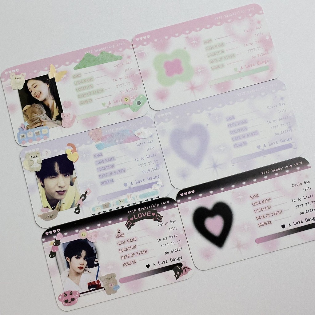 Korean Korean ins Same Style Girly Style id Card DIY id Card Students ...
