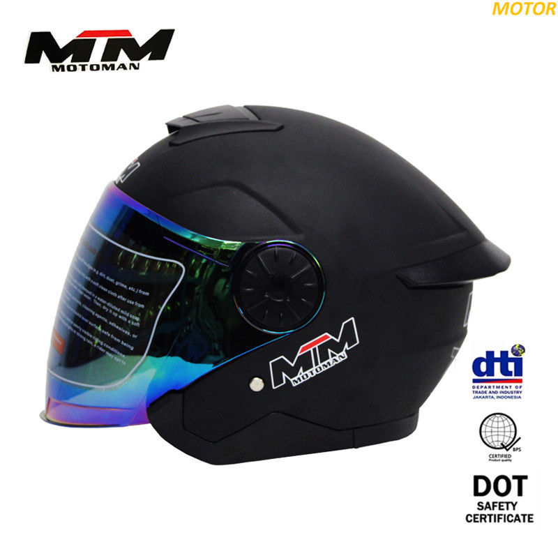 MTM helmet motorcycle half face helmet rainbow visor motor helmet for ...