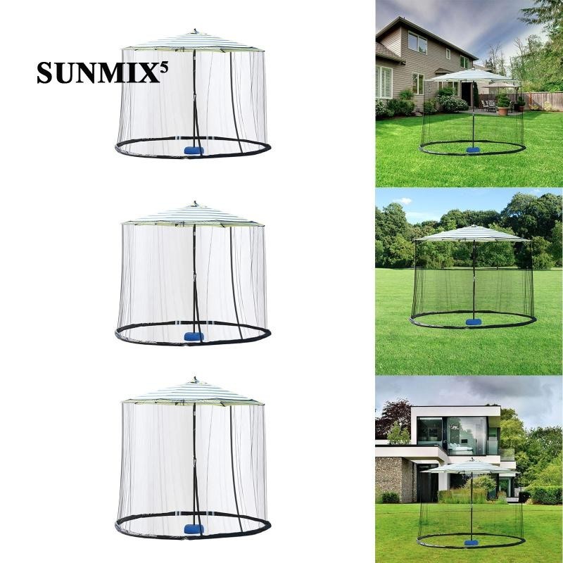 [ Patio Umbrella Net Camping Umbrella with Zipper Door Feet Umbrella ...