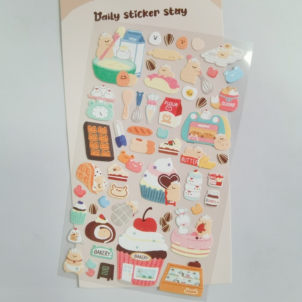 Korean Import Original BONITO Hamster Bakery Cake Desserts Stickers ...