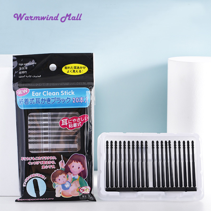 Ear Digging Spoon Adhesive Spiral Ear Nose Cleaning Stick Disposable ...