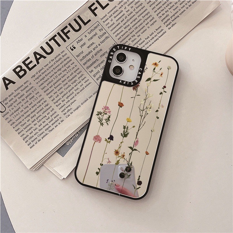 CASETiFY X Bouquets PC Sliver Mirror Hard iPhone Case For iPhone 16 15 ...