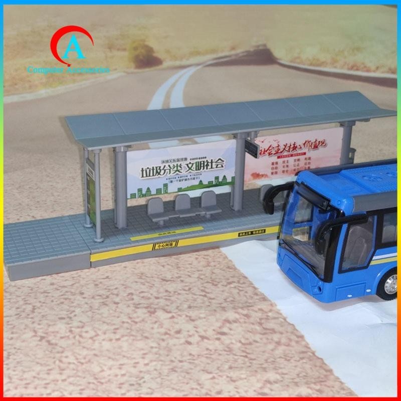 [ 1/64 Scale Bus Stop Model Architecture Scene for Diorama Micro ...