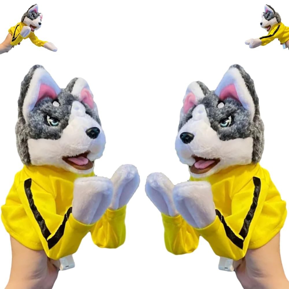 Dog Boxing Hand Puppet Plush Toy ,Toddler Animal Toy with Sounds and ...
