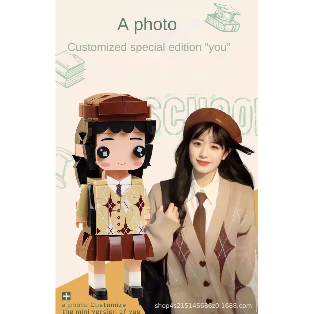 [Creative Customized Gifts] Photo Customized Building Blocks Portrait ...