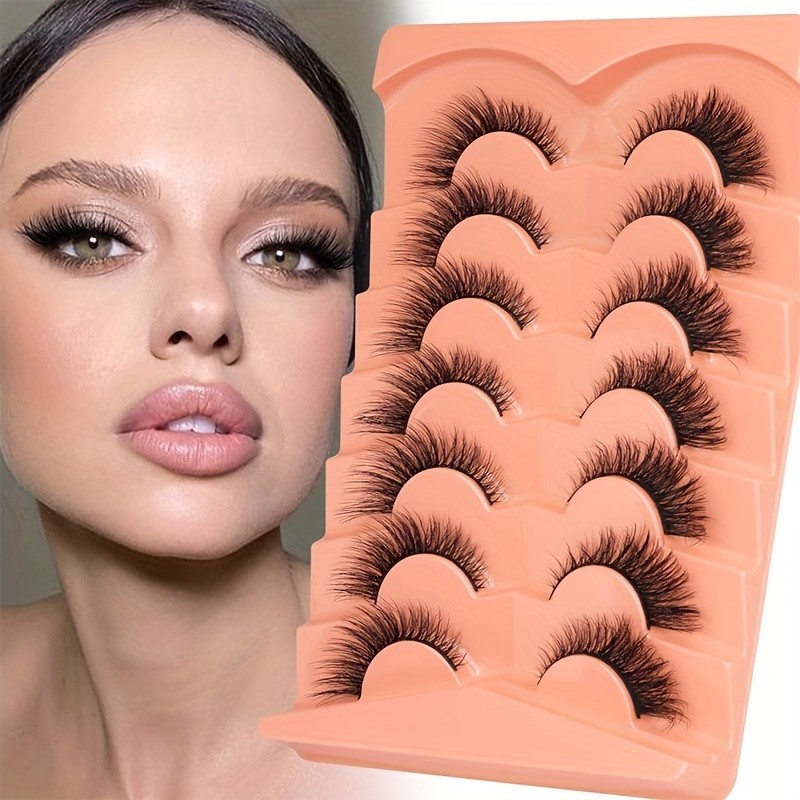 Eyelashes Fox Eye Natural Eyelashes Fluffy Cat Eye False Eyelashes 8D ...