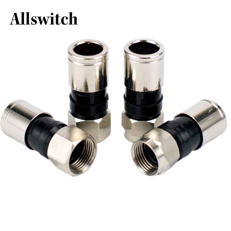 75-5 F-Type Connector RG6 Compression Connector for RG6 TV Antenna ...