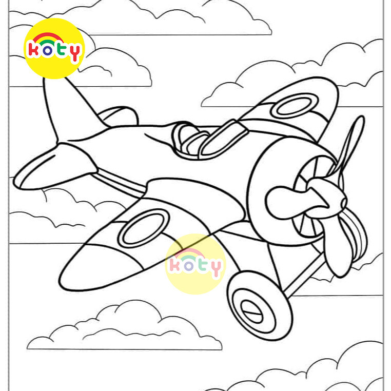 Set of 50 Coloring Pages with Themes of Vehicles - Planes - Boats ...
