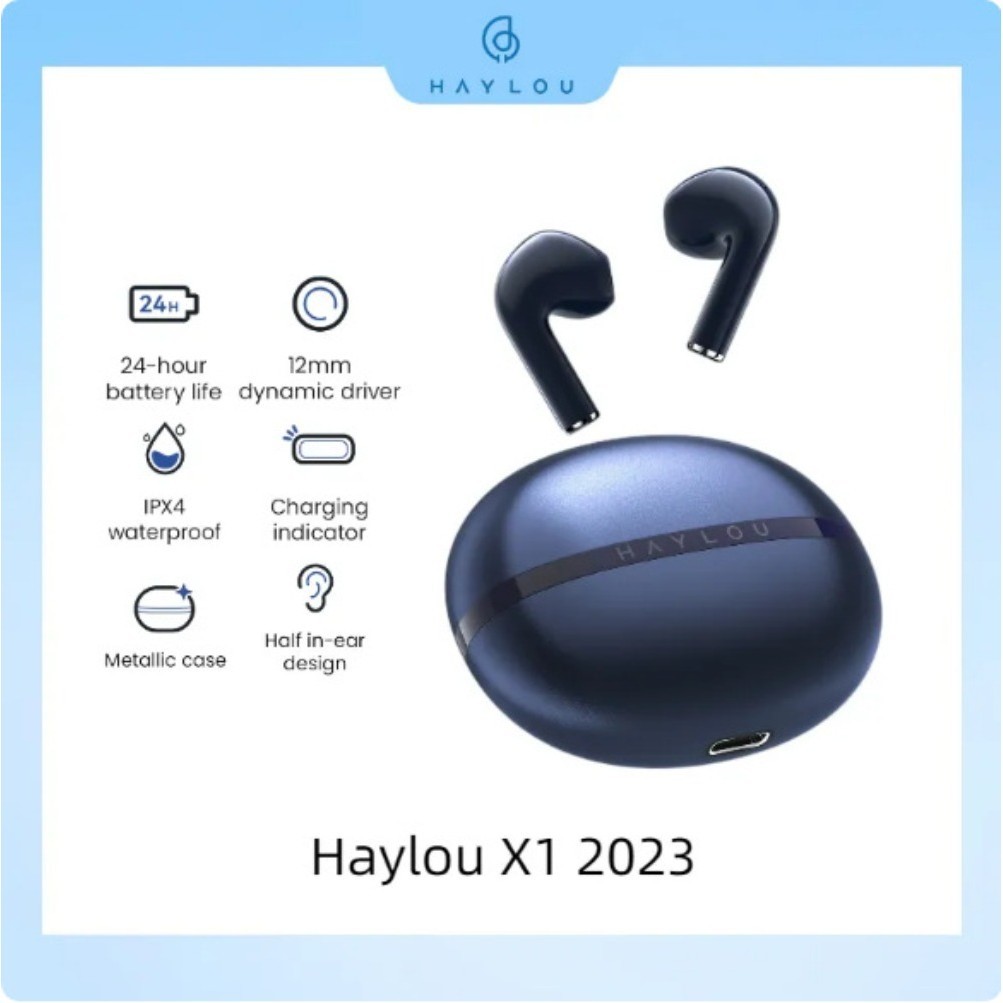 HAYLOU X1 2023 True Bluetooth Wireless Earphones Semi In Ear ENC Noise Reduction International ...