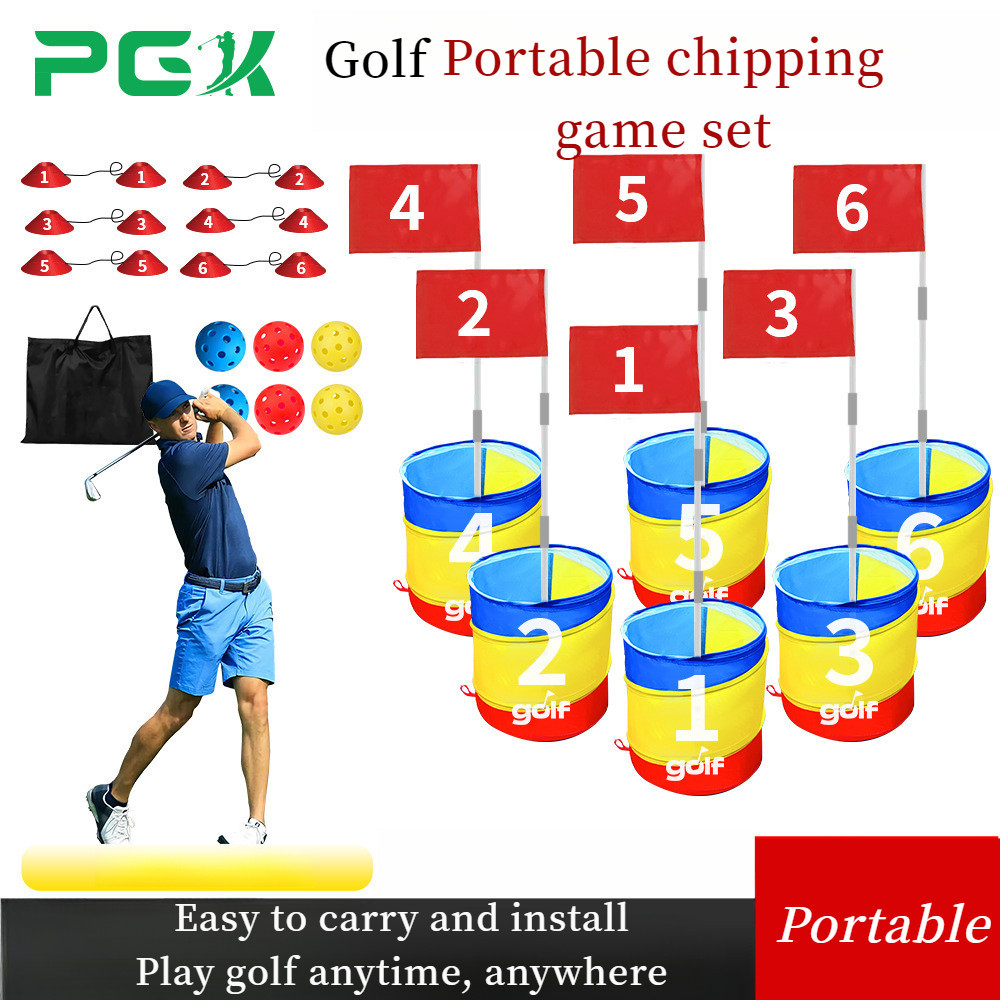 Portable Golf Swing Training Pickleball Set Golf Shot Chipping Game ...