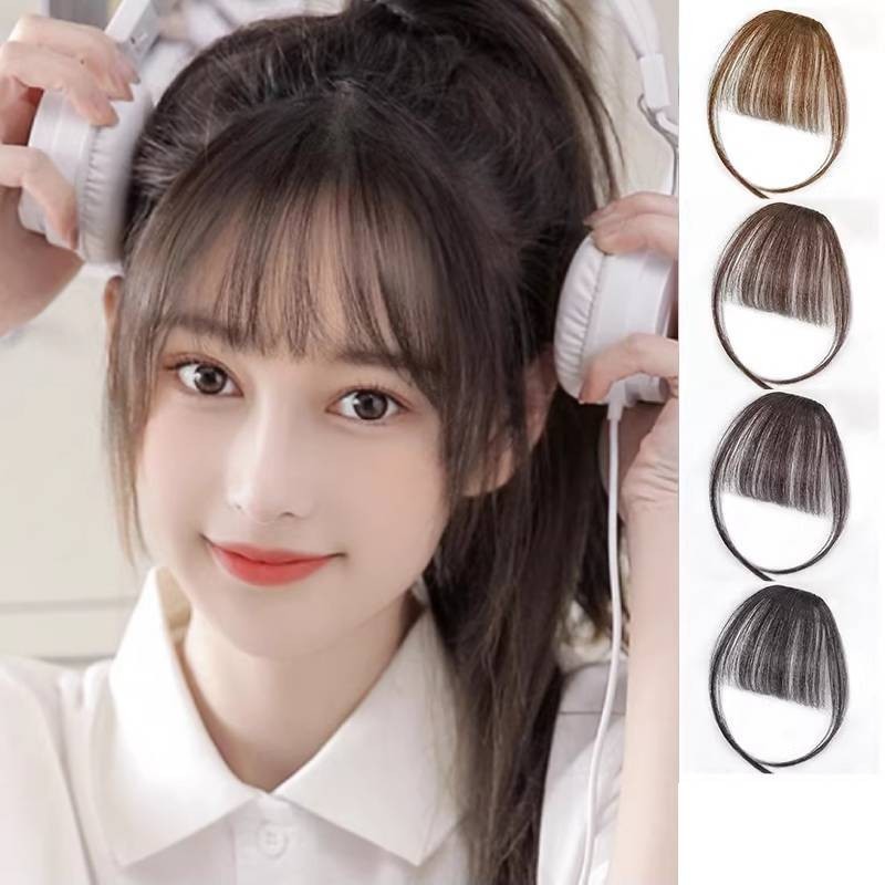 Invisible Air Bangs Wig Clip/French Super Thin Sideburns Bangs ...