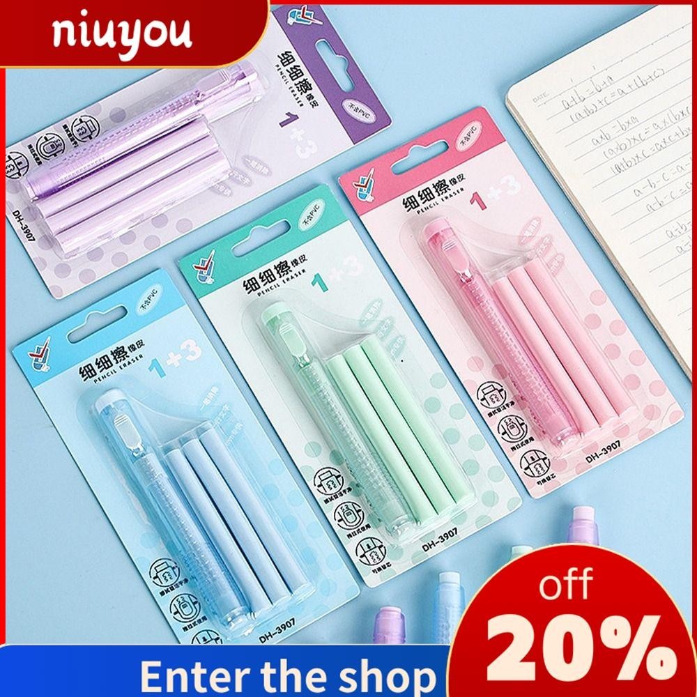 NIUYOU Push-out Eraser, Push-out Type with Replaceable Core Pencil ...