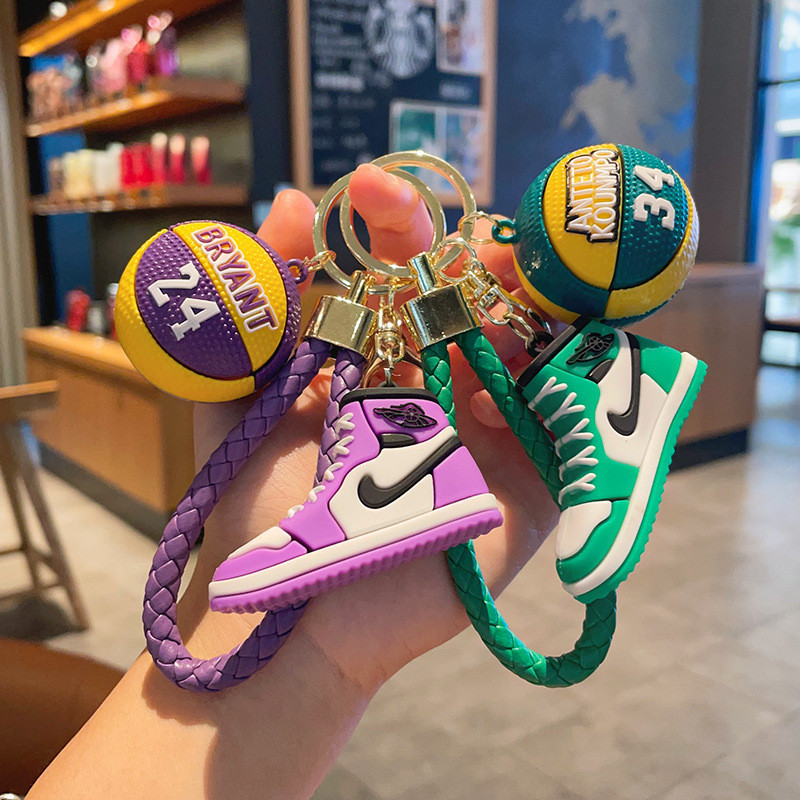 Creative simulation mini AJ basketball shoe keychain student ...