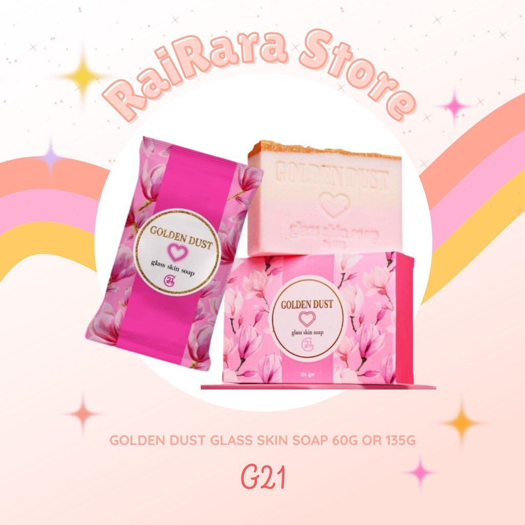 G21 GOLDEN DUST Glass Skin Soap - 1 BAR 135g FULL SIZE or 60g MINI SIZE ...