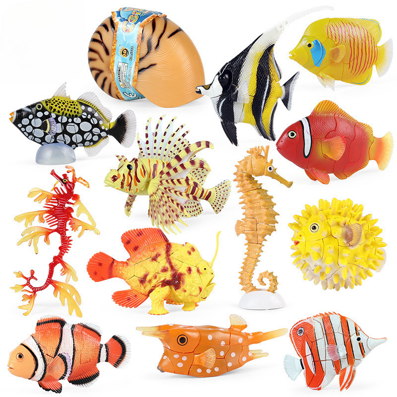 Simulation Sea Animals 4D Three-Dimensional Assembly Model Toy Shark ...