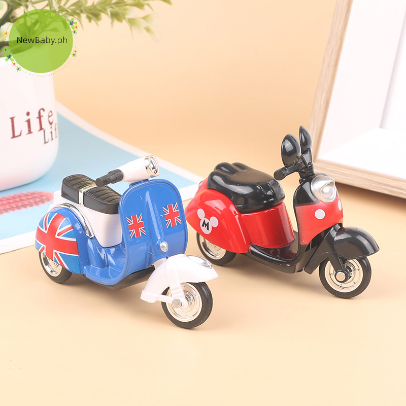 NewBaby 1Pc Kids Cartoon Mini Motorcycle Toy Inertia Car Motorcycle ...
