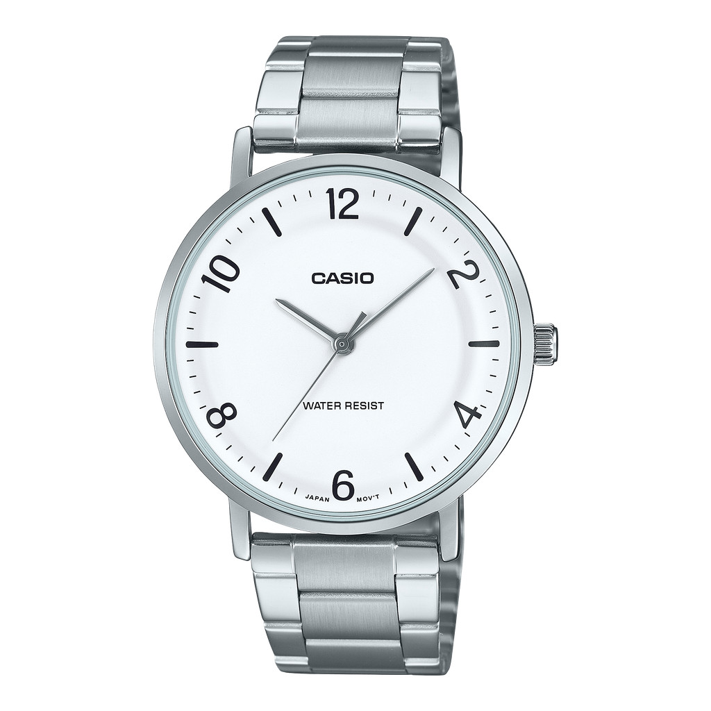 Casio (MTP-VT03D-7BDF) Silver Stainless Steel Strap Water Resist Quartz ...