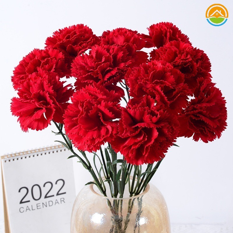 Real Touch Artificial Red Carnations 60cm Handmade Simulation Carnation ...