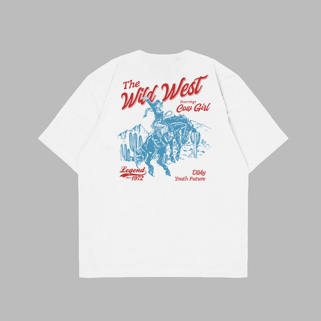 Otsky Men's T-Shirt Logo Wild West Legend Cotton 24s X DT431W | Shopee ...