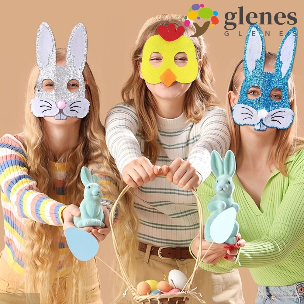 GLENES Easter Felt Mask, Funny Cute Rabbit Chicken Eye Mask, Creative ...