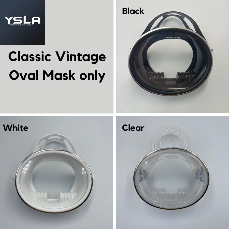 Vintage Oval Mask for Freediving Medium Volume Mask only | Shopee ...