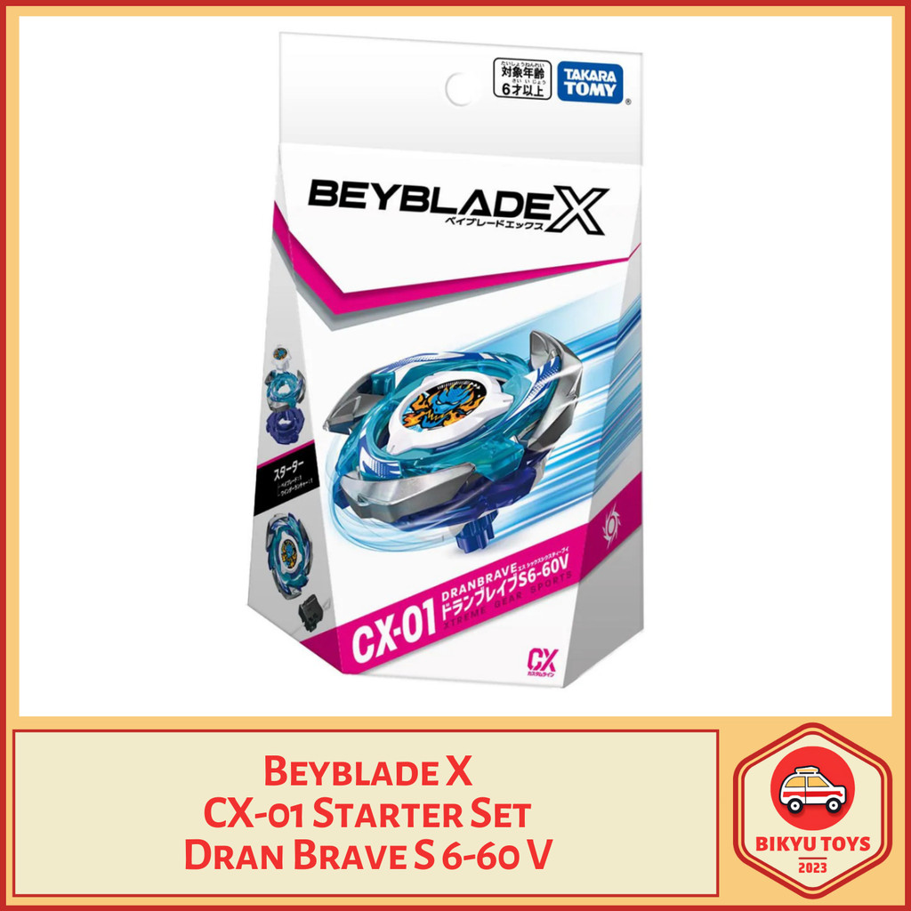 Beyblade X CX-01 Dran Brave DranBrave Slash Ratchet 6-60 Bit V Vortex ...