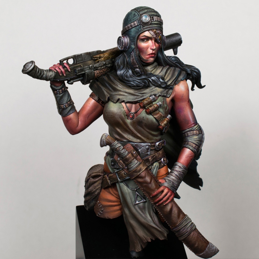 1/9 Woman warrior, Resin Model figure Bust, GK, Science fiction theme ...
