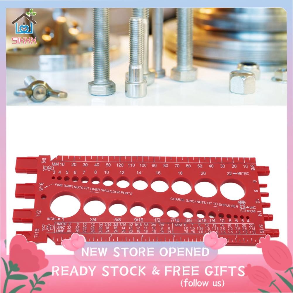 Sixxx Nut Bolt Thread Gauge Accurate Measurement Checker with Multiple ...