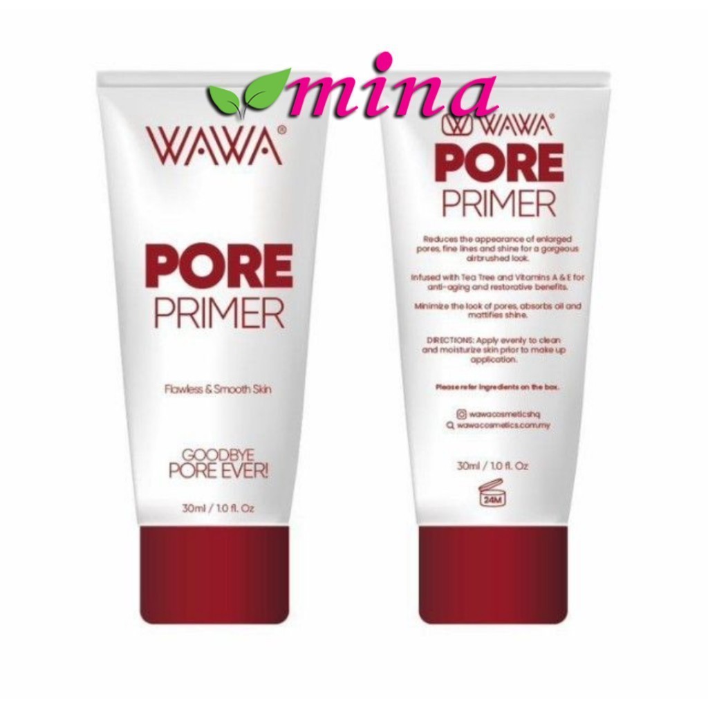 WAWA Primer Pore Ever 30ml Goodbye wawacosmetics HQ Tea Tree Vitamin A ...