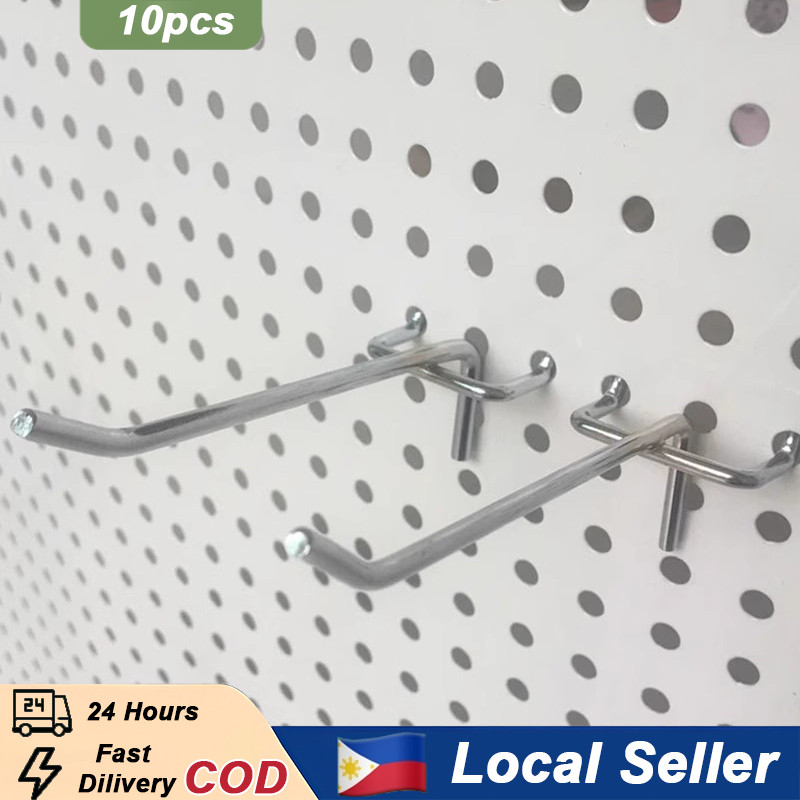 Pegboard Hooks Thick Metal Wire Hooks Stainless Store Display Organizer ...