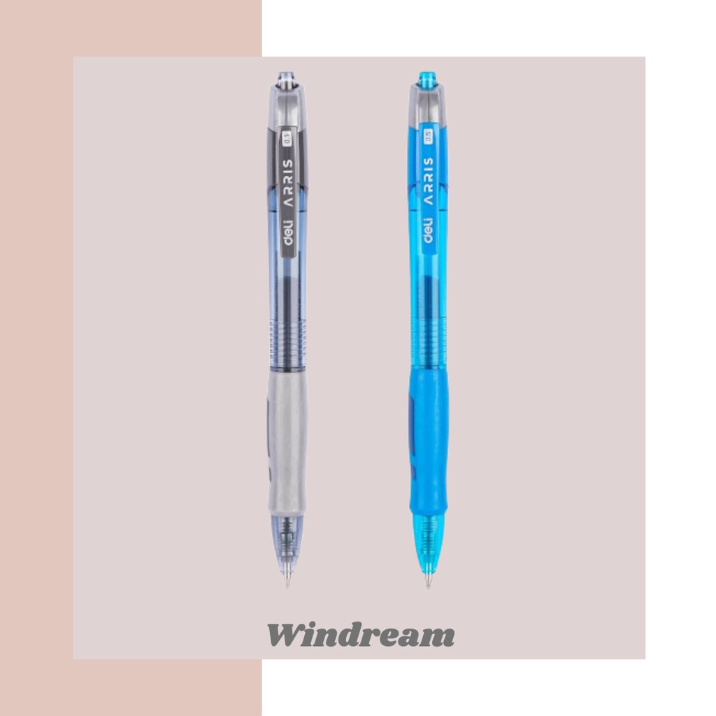 DELI EG08 Gel Pen Bullet Tip 0.5mm Black and Blue (per pc) | Shopee ...