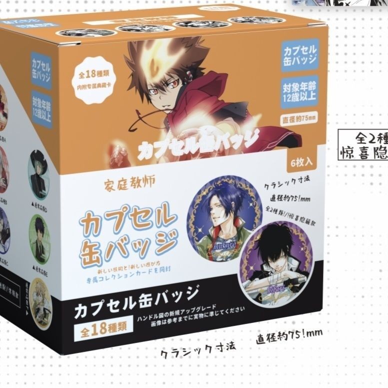 Katekyo Hitman Reborn! Second Release Blind Box Badge Set – 75mm Pin ...