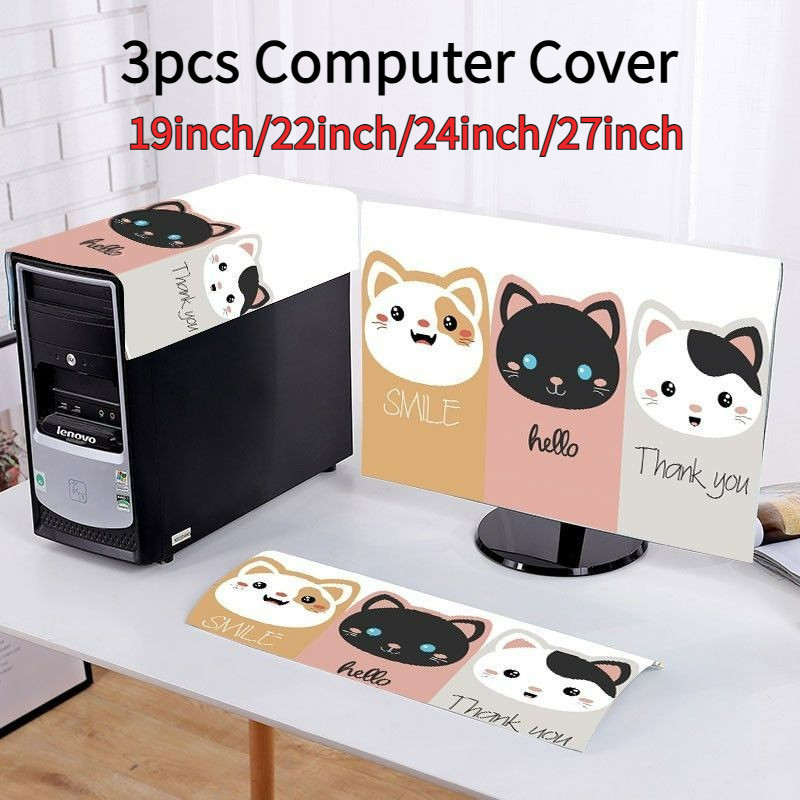 24inch Desktop Computer Dust Cover 19inch 22inch Keyboard 27inch Host ...