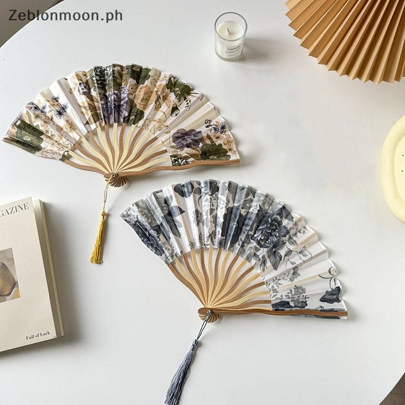 [TopMar] Chinese Japanese Style Silk Fan Folding Fan Wedding Fan Art ...
