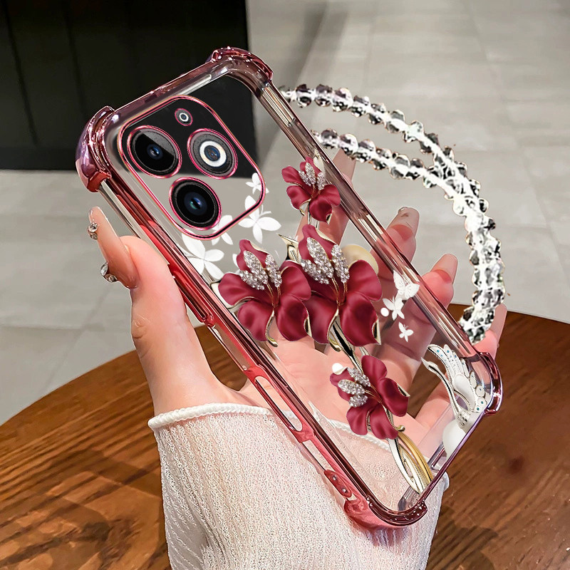 Shockproof 】Case For Tecno Spark 10C 10 TPU phone case latest bracelet ...
