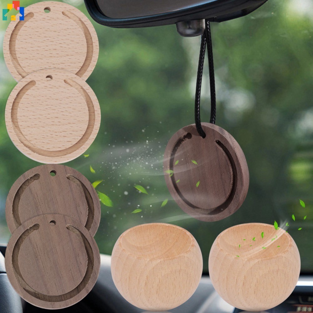 Round Car-mounted Expanded Fragrant Wood Slowly Volatile Wooden Essential Oil Aromatherapy ...