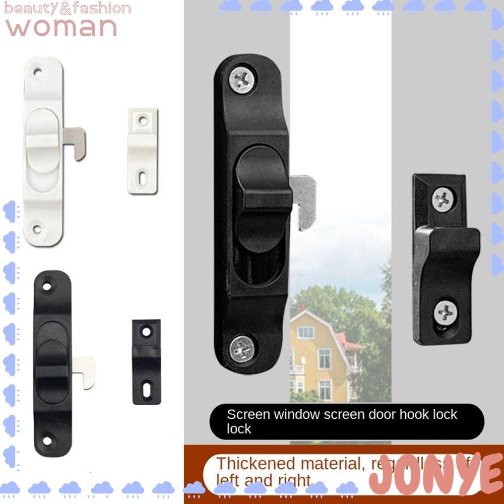 JONY1 Window Hook Lock, Hardware Push-Pull Sliding Pull Door Lock ...