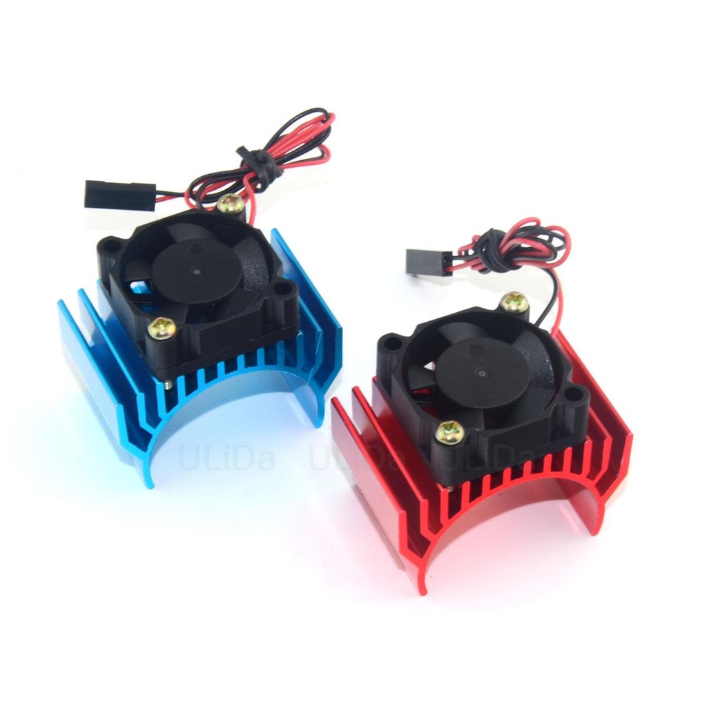 RC Heat Sink Motor Heatsink with Fan Cooling Head Vent Top JST 540 550 ...