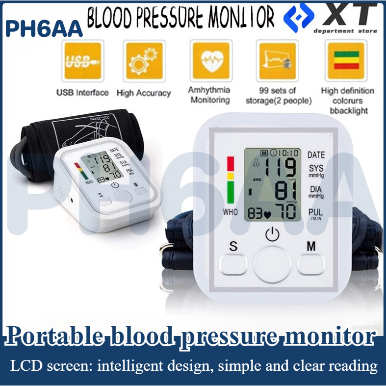 【COD】Digital Arm Blood Pressure Monitor Electronic 2.0-inch LCD Smart ...