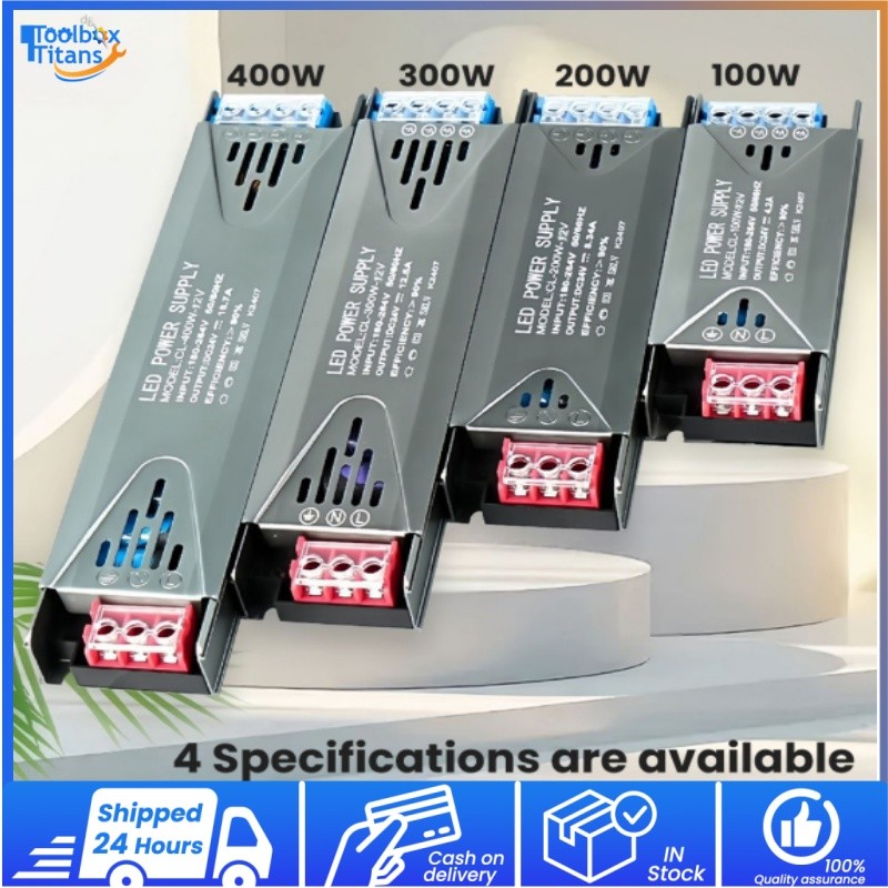 LED Power Supply for Light Strip Low Voltage Transformer 12V/24V 100W ...
