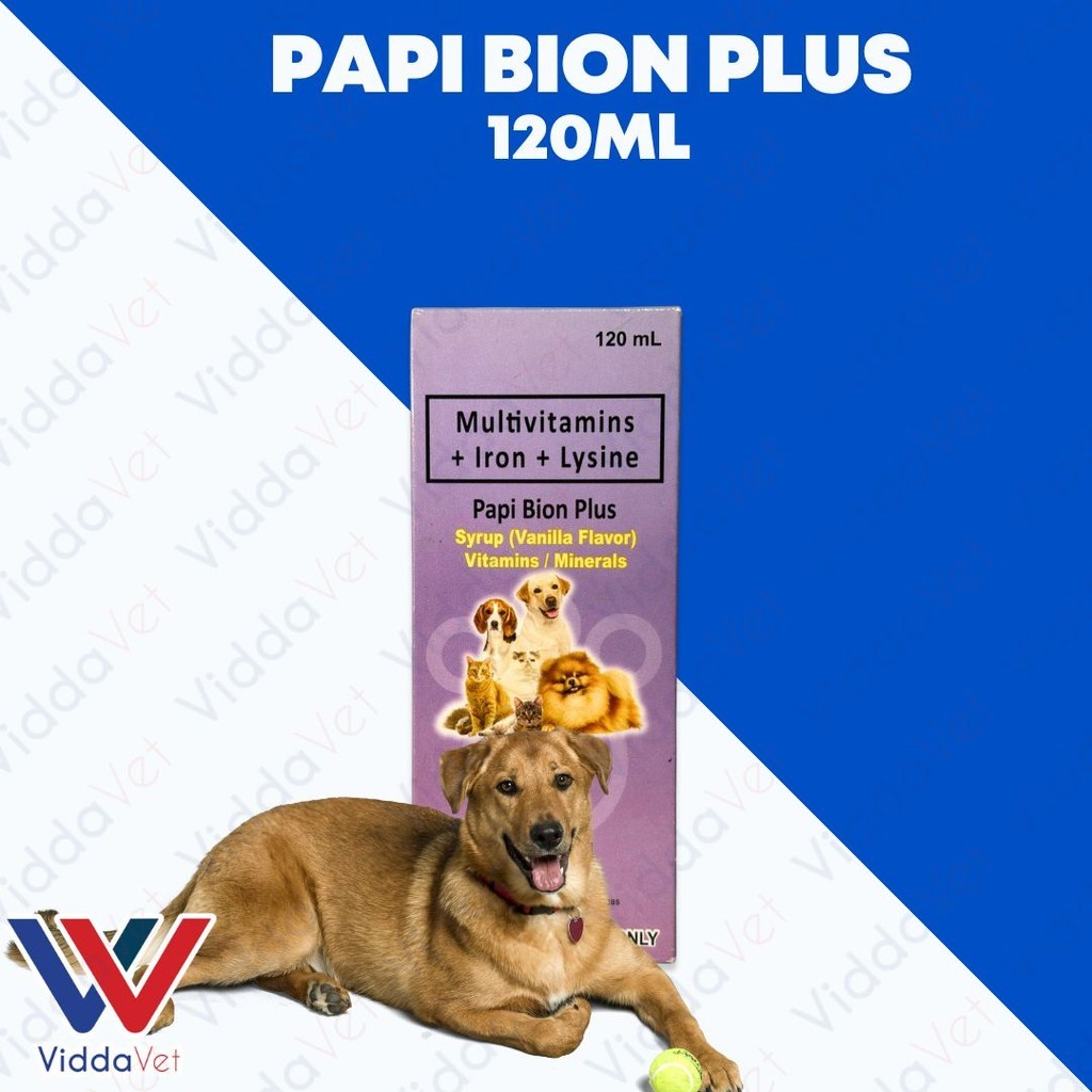 120ml Papi Bion Plus Iron and Vitamin Liquid for Pets Vitamin Care for ...