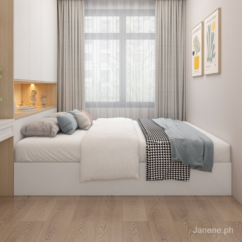 Bed Bed without Bedside Solid Wood Tatami Floor Hotel Bed without ...