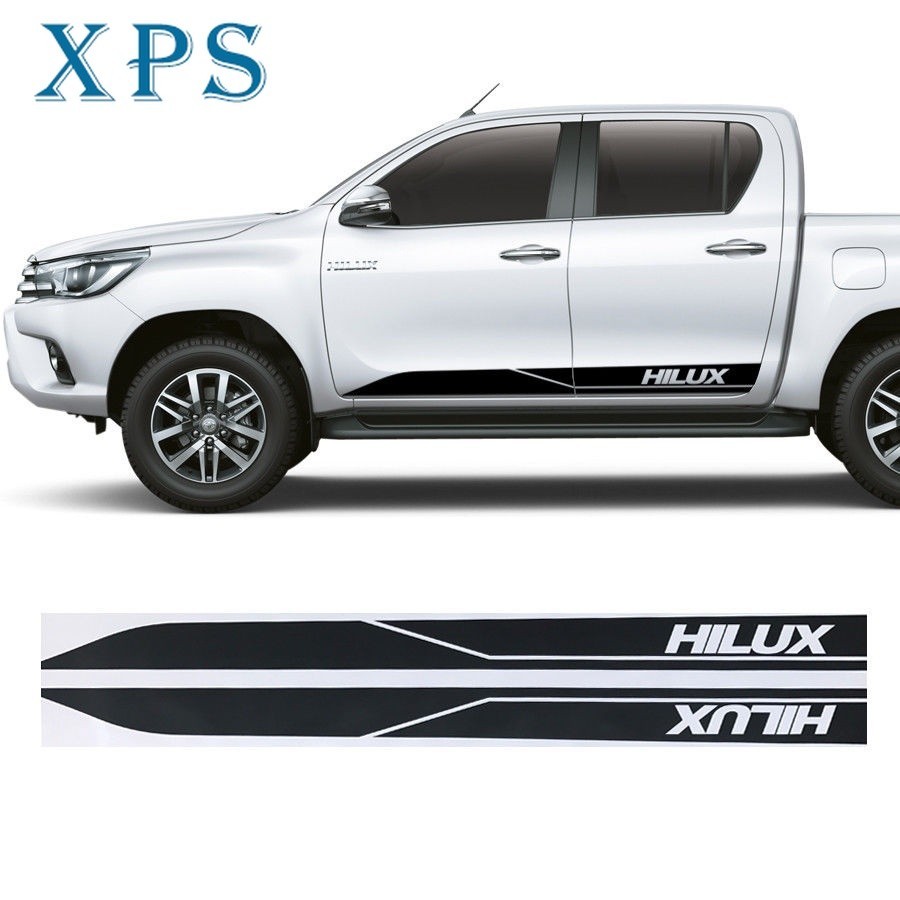 1 Set of 2PC Toyota Hilux Side Skirt Vinyl Decal Graphic Rally Stickers ...