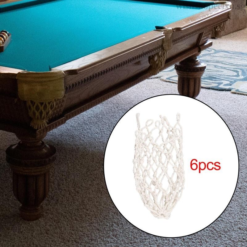 [Wishshopeelxn] 6Pcs Billiards Nets Support Lightweight Cotton Pool ...
